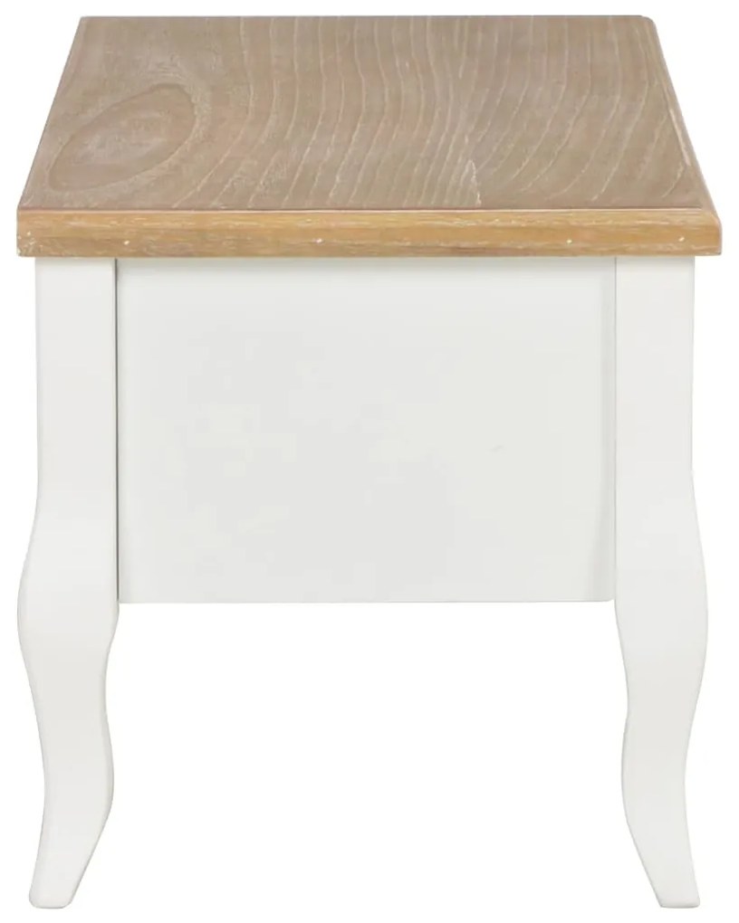 vidaXL TV stolek bílý 100 x 35 x 35 cm dřevěný