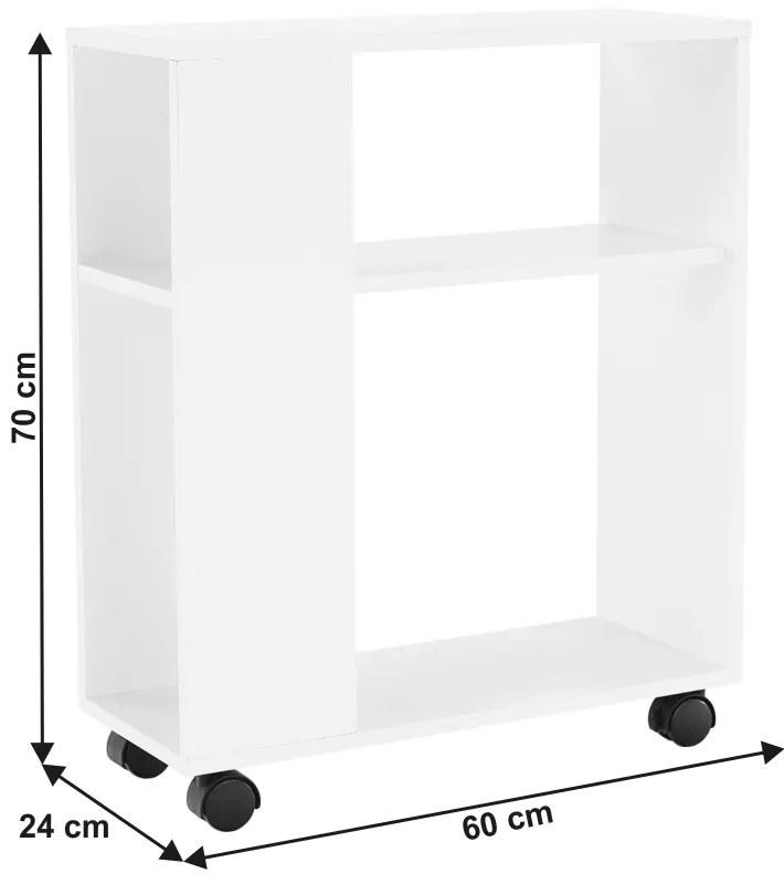 Kondela Příruční stolek, bílá, Zoela New