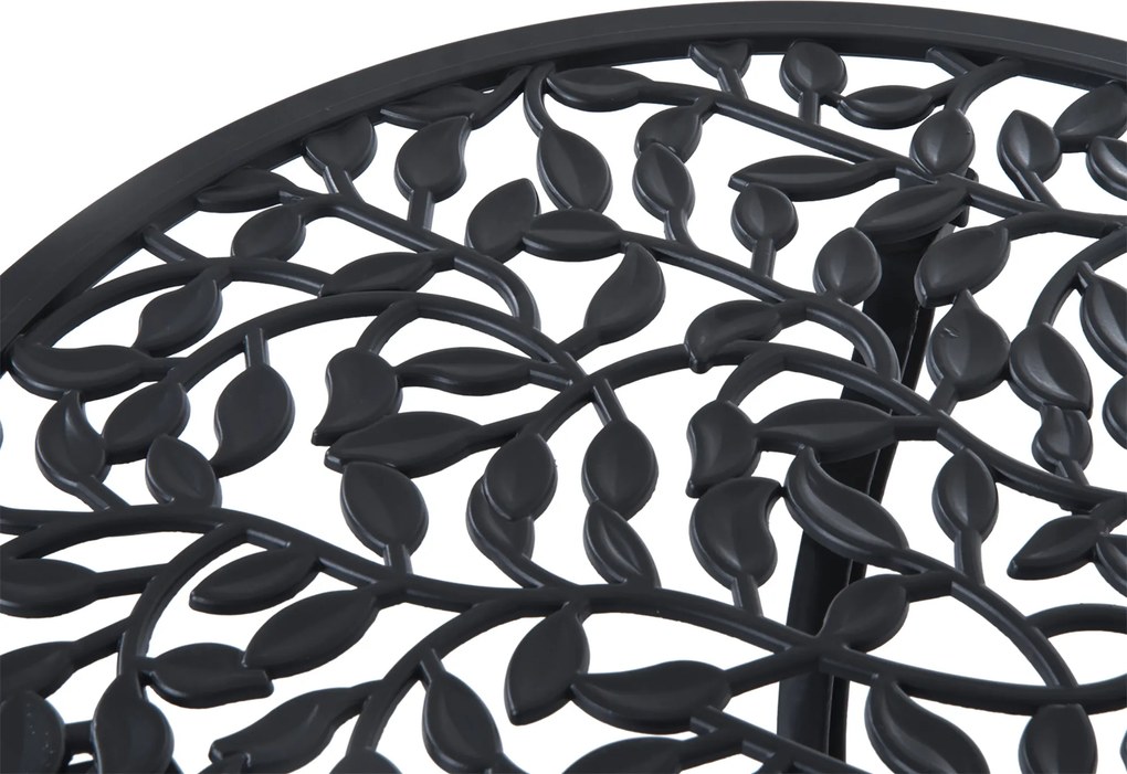 Outsunny Bistro set pro 2 osoby Balkonový nábytek set bistro stůl se 2 židlemi černý