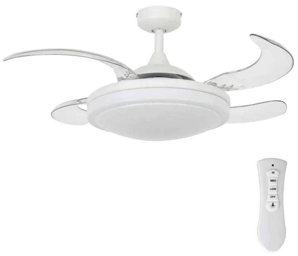 Fanaway FANAWAY 212980 - Stropní ventilátor EVORA 2xE27/15W/230V bílá + DO FAN00051