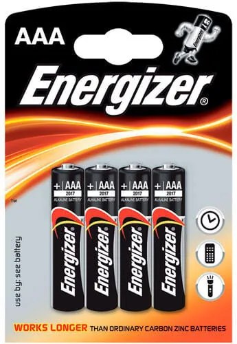Alkalické baterie Energizer 4x AAA