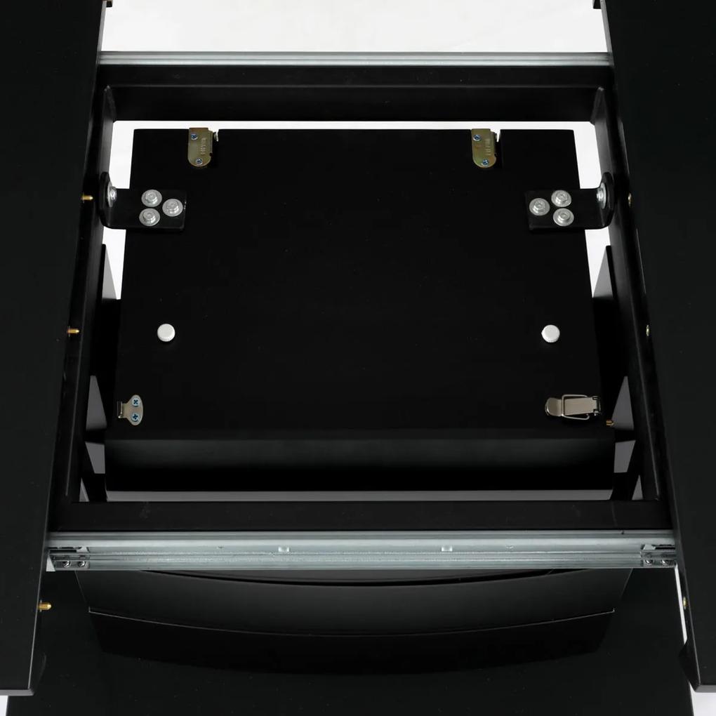 Autronic Rozkládací jídelní stůl HT-420 BK černá mat