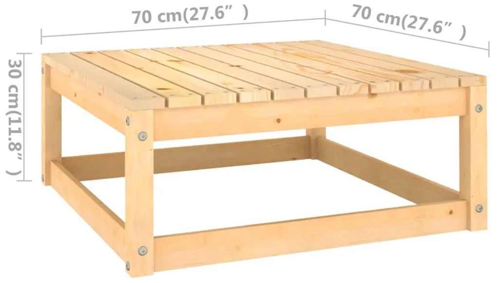 vidaXL Marketos 4dílná zahradní sedací souprava s poduškami masivní borovice