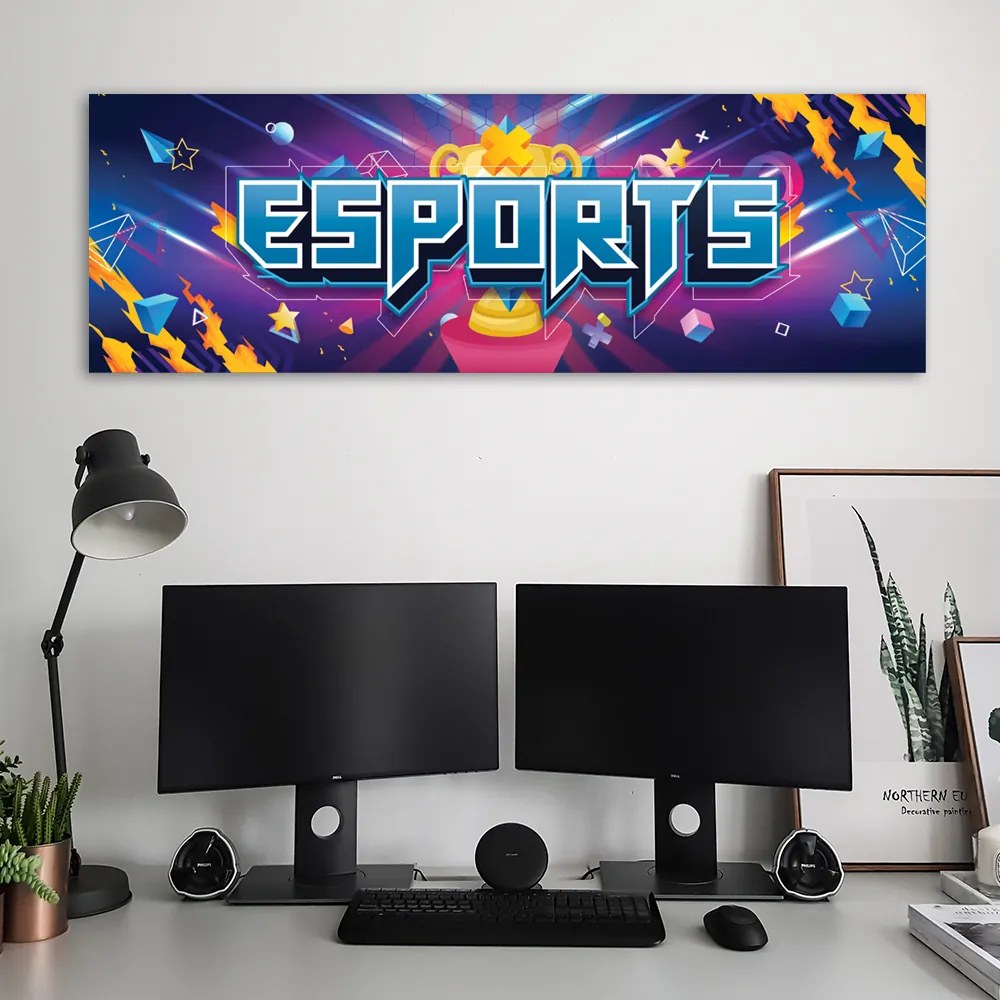 Gario Obraz na plátně Esports Rozměry: 90 x 30 cm