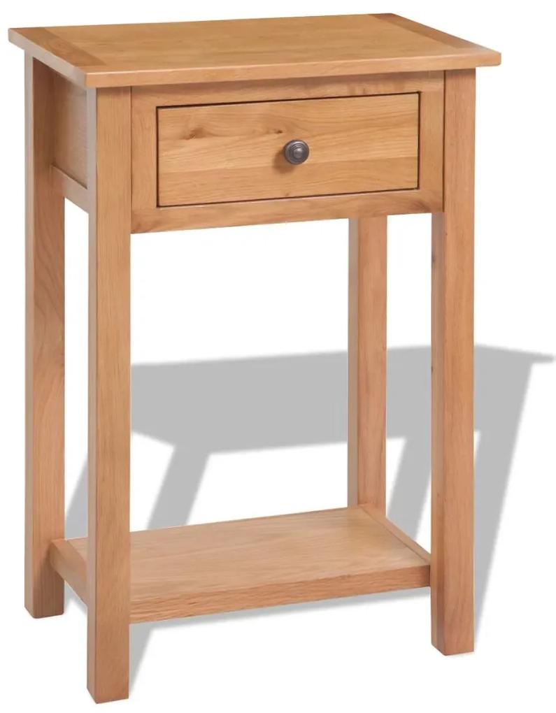 Konzolový stolek - masivní dub - hnědý | 50x32x75 cm