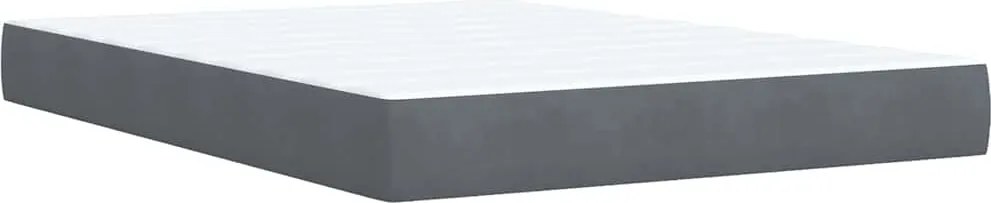 Box spring postel s matrací tmavě šedá 160x200 cm samet 3287795