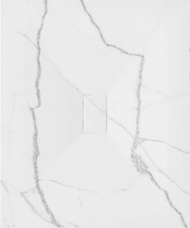 Mexen Hugo, obdélníková sprchová vanička, SMC, 120x100cm, imitace kamene – bílá, 42151012