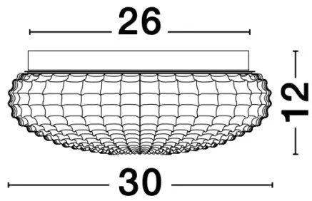 Designové stropní svítidlo Clam 30 bílé
