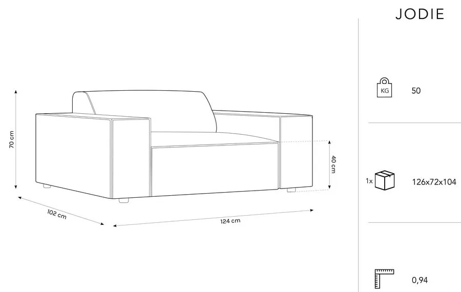 Béžové křeslo z textilie bouclé Jodie – Micadoni Home