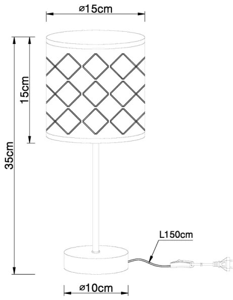 Globo 15228T - Stolní lampa KIDAL 1xE14/40W/230V