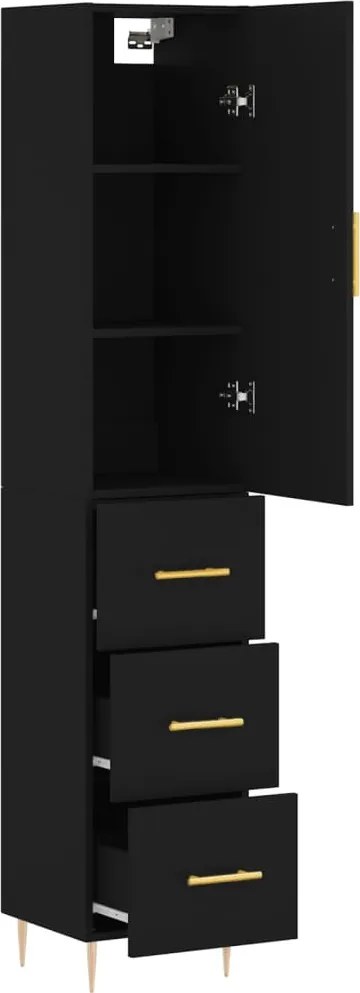 vidaXL Skříň highboard 34,5 x 34 x 180 cm kompozitní dřevo [3198842] Barva: Bílá