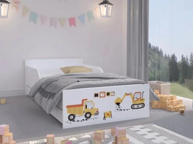 Vysoce kvalitní dětská postel 180 x 90 cm pro malé stavaře