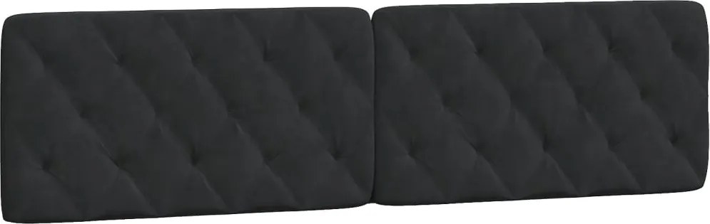 Postel s matrací černá 200 x 200 cm samet 3208678