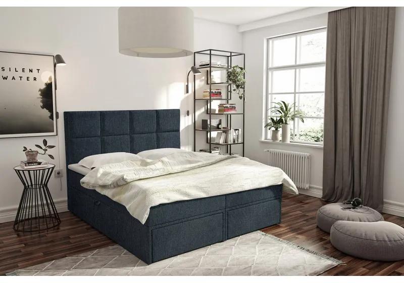 Kontinentální postel Hudson Lux 2, Rozměr postele: 200 x 200 cm, Potah:: Muna 08