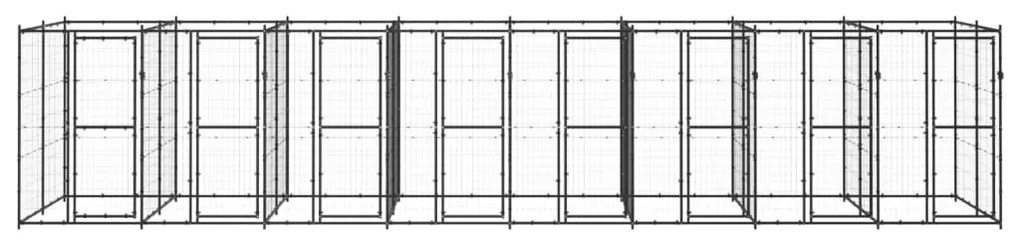 vidaXL Venkovní psí kotec ocel 19,36 m²