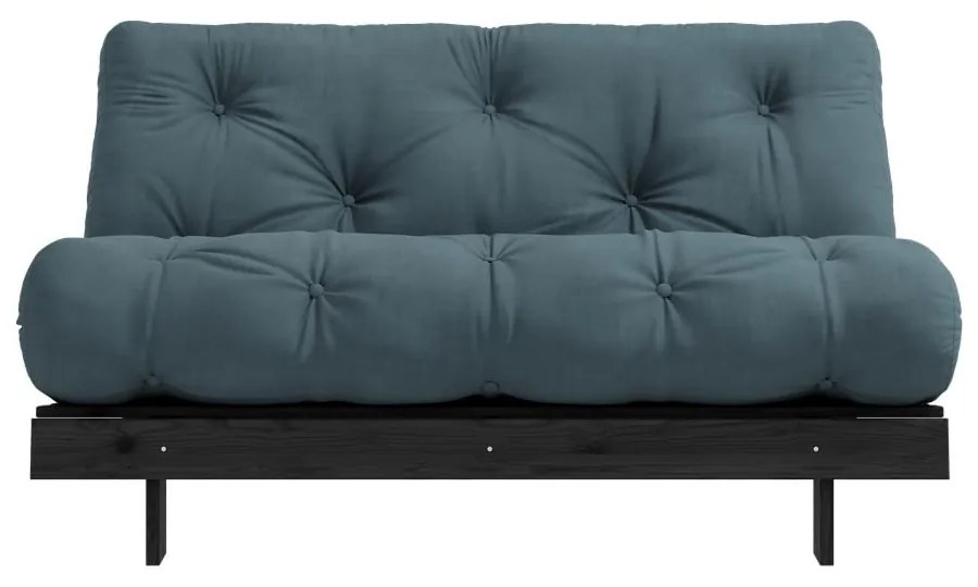 Rozkládací pohovka v petrolejové barvě 140 cm Roots Black Night – Karup Design