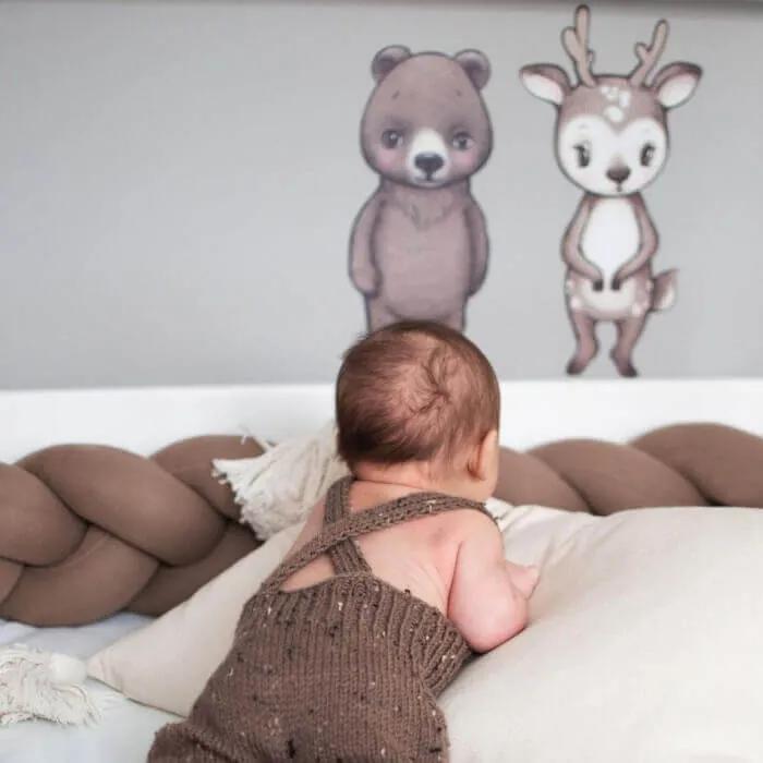 Dětské samolepky na zeď - INSPIO zvířátka v zemitých odstínech a skandinávském stylu