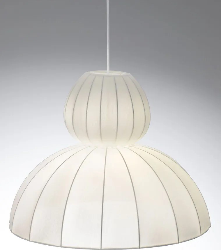 Matně bílé látkové závěsné svítidlo ø 50 cm Delina – Nova Luce
