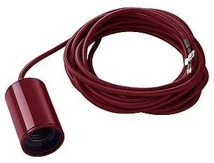 LA 132698 FITU závěsné svítidlo A60 kulaté vínově červená kabel 5m s otevřeným koncem max. 60 W - BIG WHITE