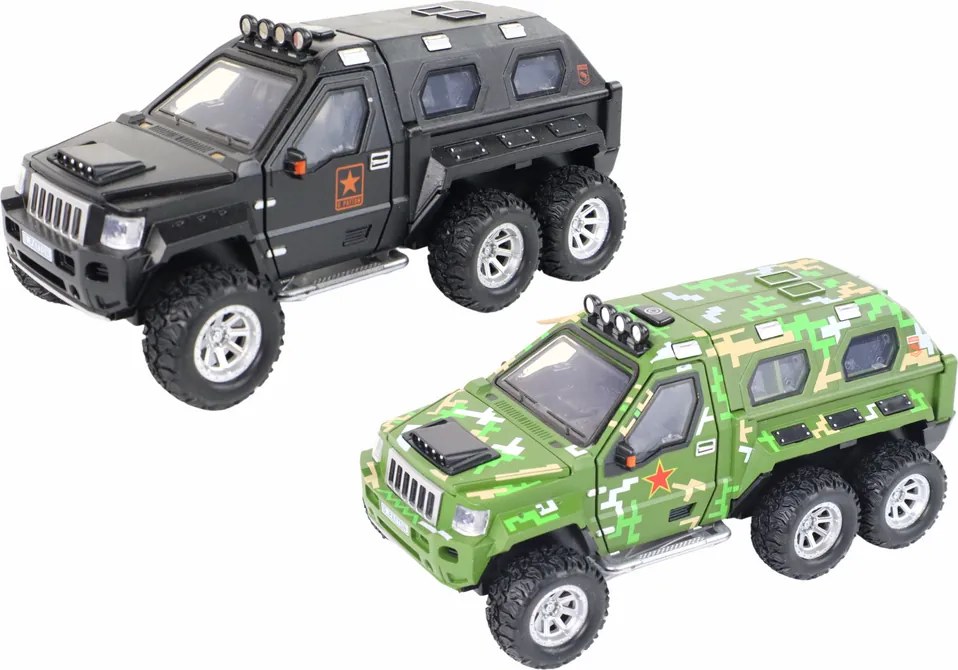 LEAN Toys Auto s dělem uvnitř, zvuk, světlo, 3 barvy