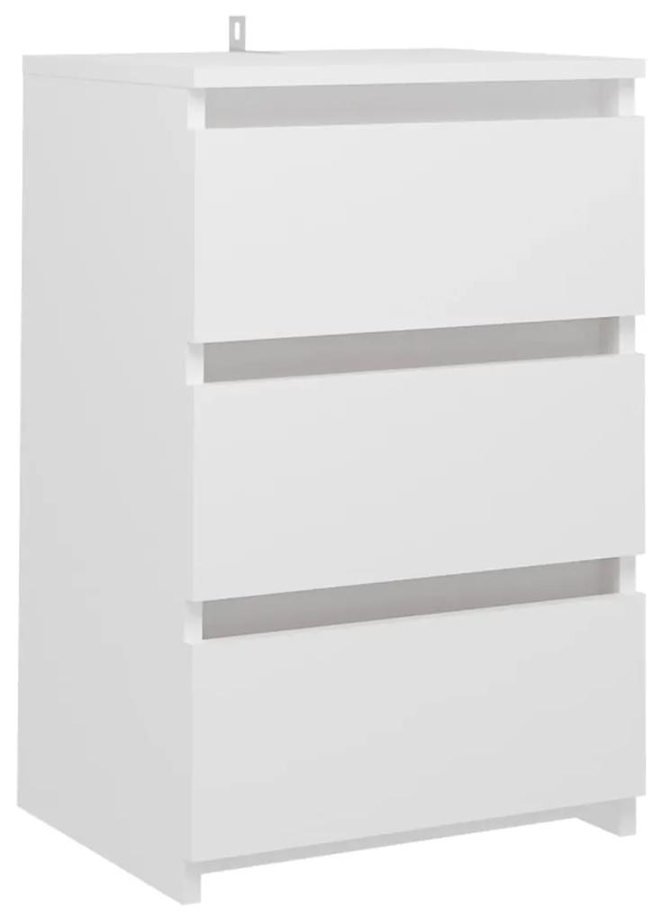 Noční stolky 2 ks bílé 40 x 35 x 62,5 cm dřevotříska - Default Title