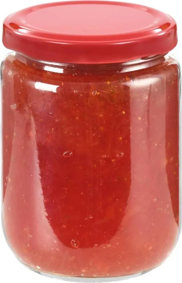 vidaXL Zavařovací sklenice se mi víčky 96 ks 230 ml [50801] Barva: Červená