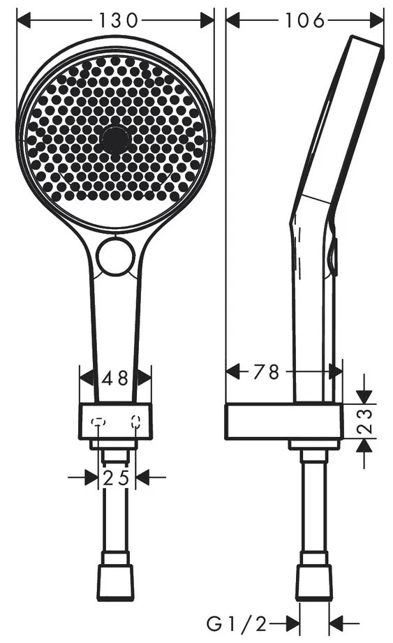 Hansgrohe Rainfinity, sprchový set 130 3jet s hadicí 1250 mm, chromová, HAN-26852000