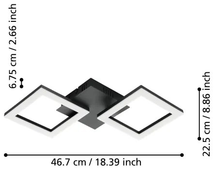 Eglo 31773 - LED Stmívatelné stropní svítidlo PARANDAY-Z LED/15,5W/230V
