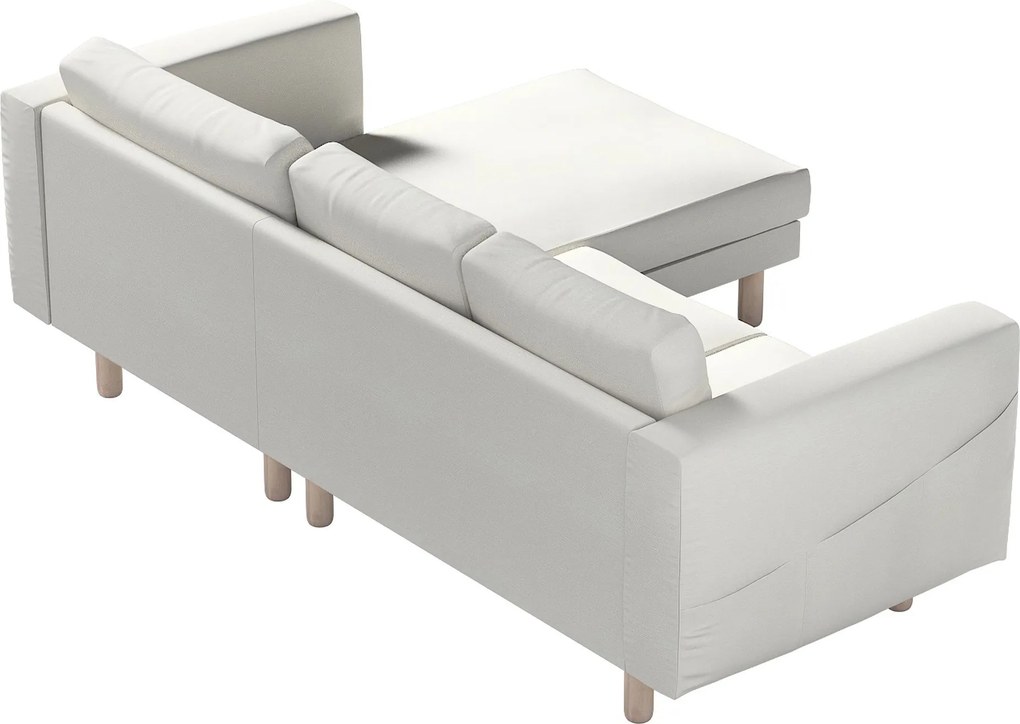 Potah na pohovku IKEA Norsborg 3-místná se šezlongem barva šedá látka lesklé, pletený vzor, sametová