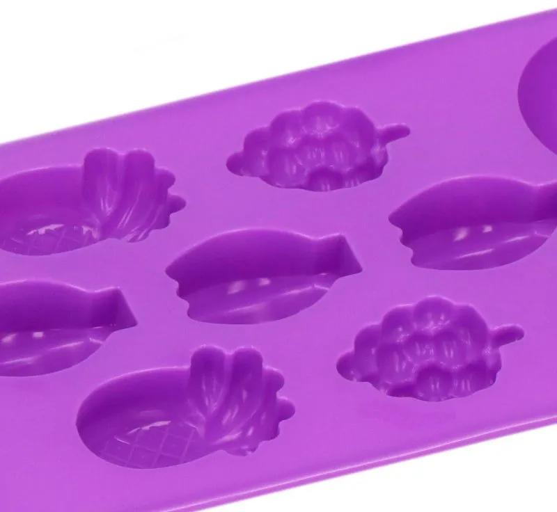 Silikonová forma na led SPRINGOS FRUIT fialová