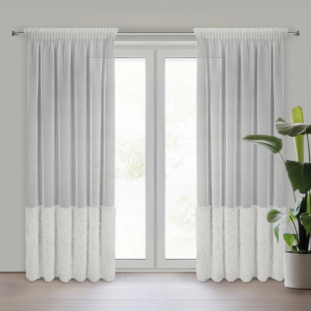 ZÁCLONA NA PÁSCE MARION 140X270 CM BÍLÁ