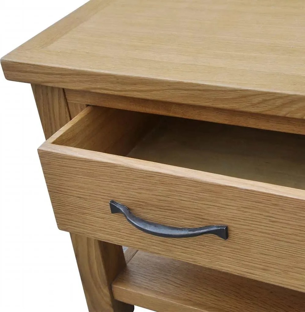 Konferenční stolek 88 x 53 x 45 cm masivní dubové dřevo 242745