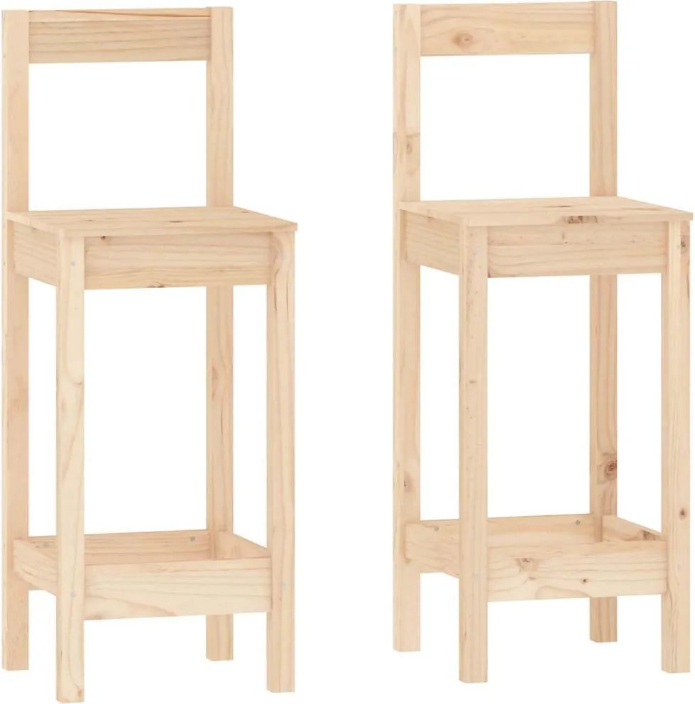 3dílný barový set masivní borové dřevo 3124732