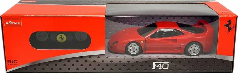 Rastar Sportovní RC auto v měřítku 1:24, dálkově ovládané Ferrari F40, červené