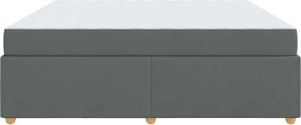 Rám postele s matrací Tmavě šedá 200 x 200 cm textil 3399378