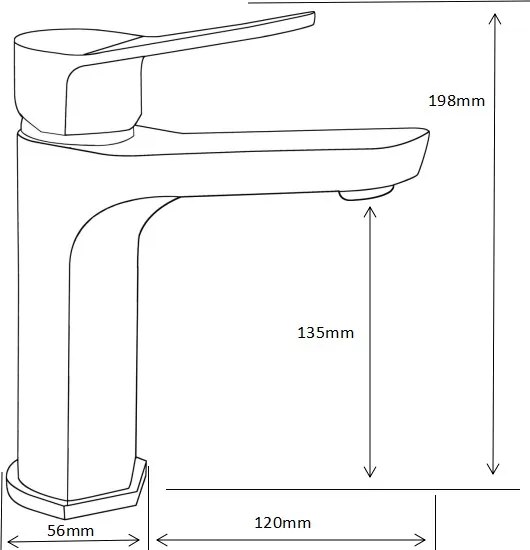 Mexen LERMA, umyvadlová baterie, Chromová, 74300-00