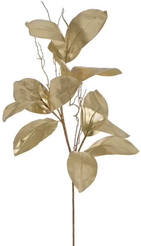 větvička ficus 86 cm - zlatá