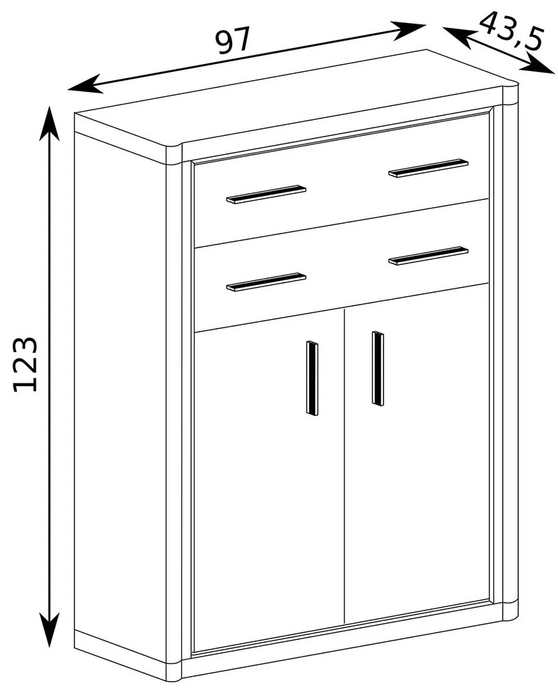 Obývací stěna DALLAS t - sestava C - trufla