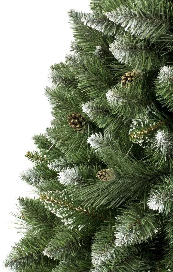 TRENDIE Vánoční stromek Borovice diamantová se šiškou na pníku 180 cm