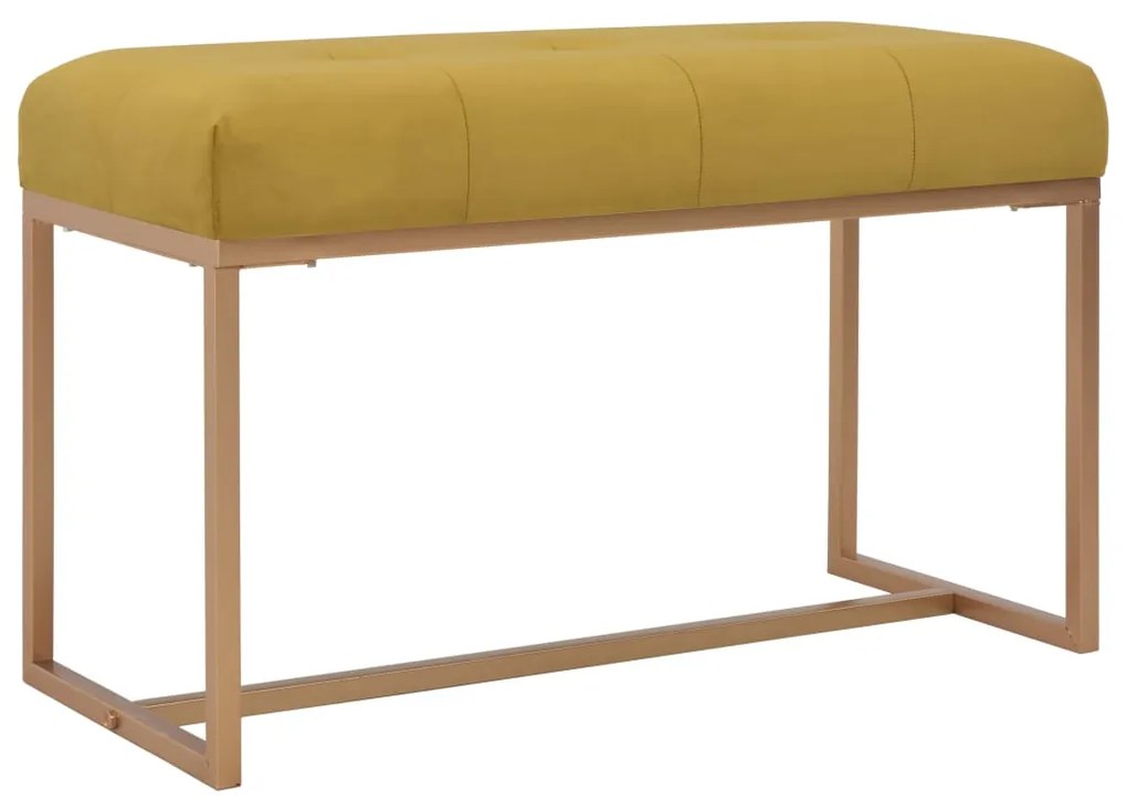 Lavice 80 cm hořčicová sametová 247556