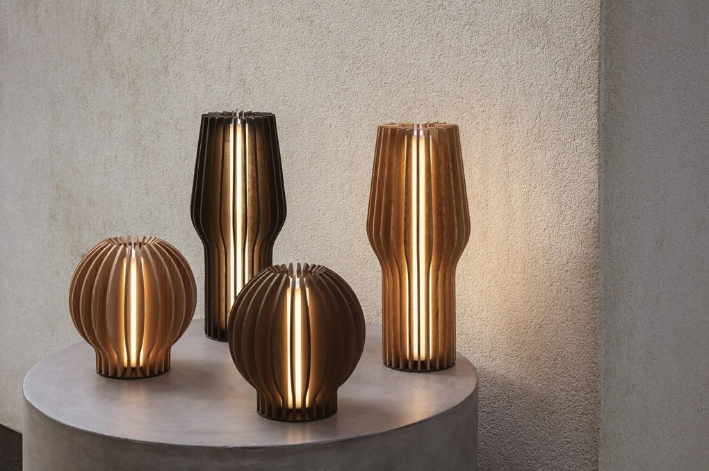 EVA SOLO Zářívá kulatá LED lampa 15cm hnědá