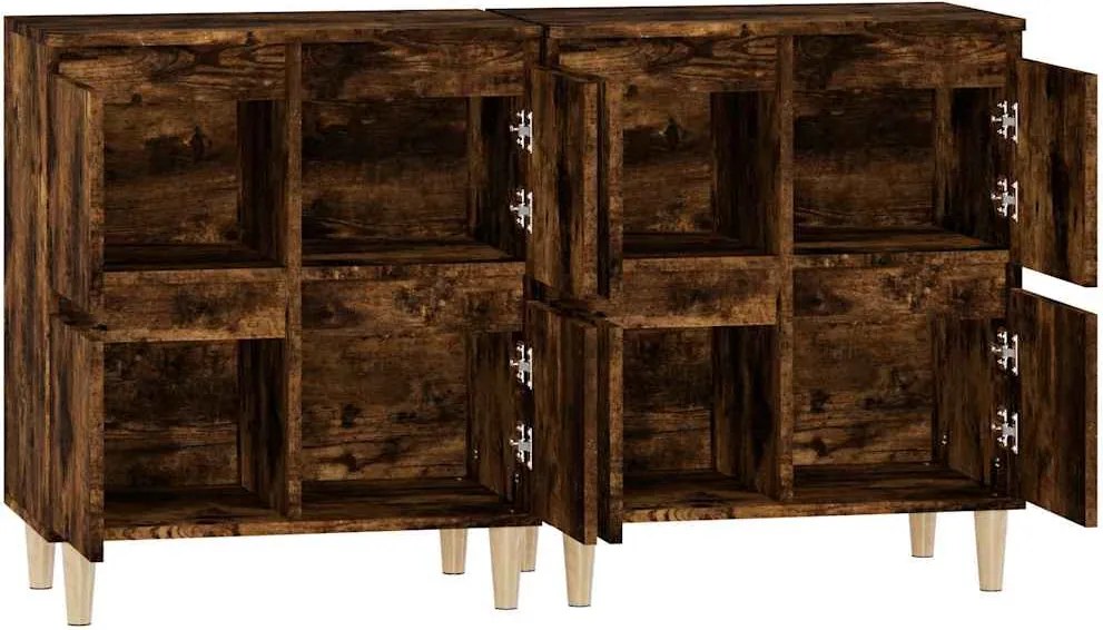 Příborníky 2 ks kouřový dub 60 x 35 x 70 cm kompozitní dřevo 3185756
