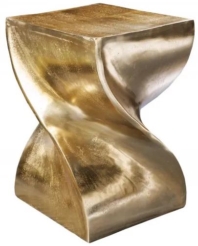 Noble Home Zlatý odkládací stolek Twist 45 cm