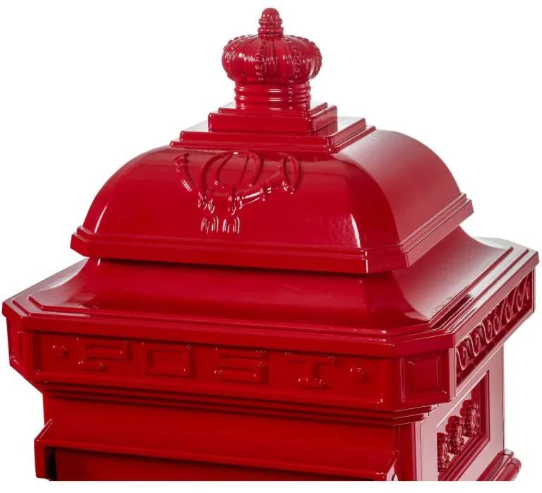 Poštovní schránka starožitná antik - červená