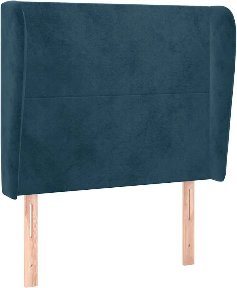 Čelo postele typu ušák tmavě hnědé 103x23x118/128 cm textil 3117722