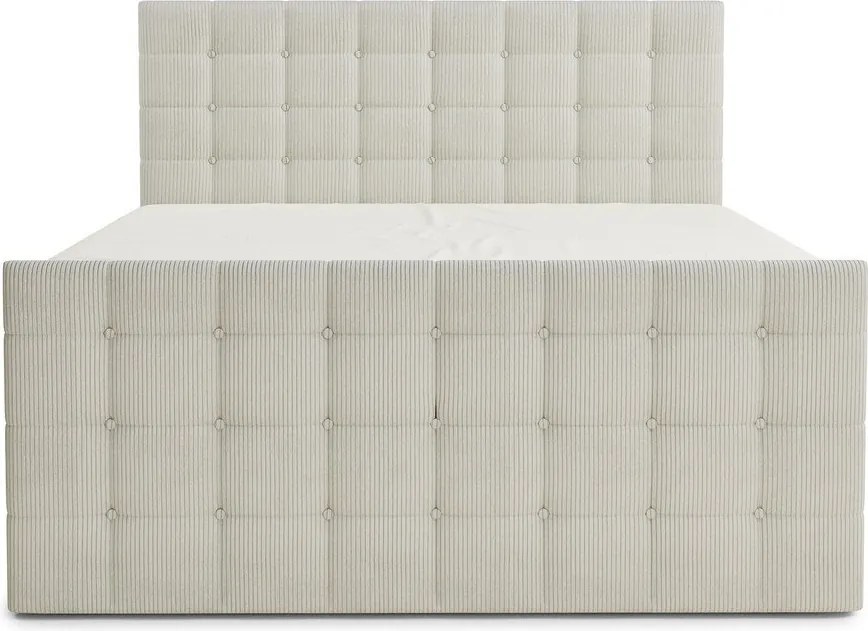 Krémová boxspring postel s úložným prostorem 180x200 cm Tasca – Maison de Rêve