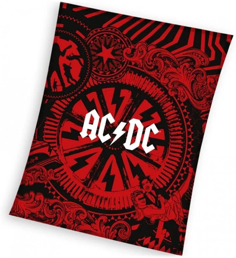 Velká coral fleece deka AC/DC - motiv Black Ice - gramáž 240 g/m² - 150 x 200 cm