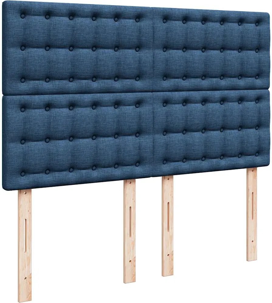 Box spring postel s matrací modrá 140x200 cm textil 3292099