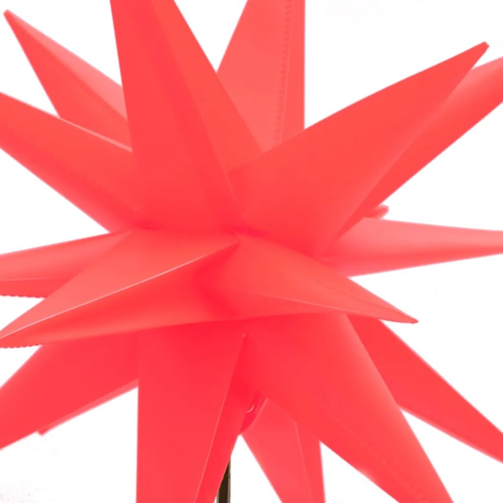 Svítící vánoční hvězda s hrotem a LED skládací červená 57 cm - Default Title