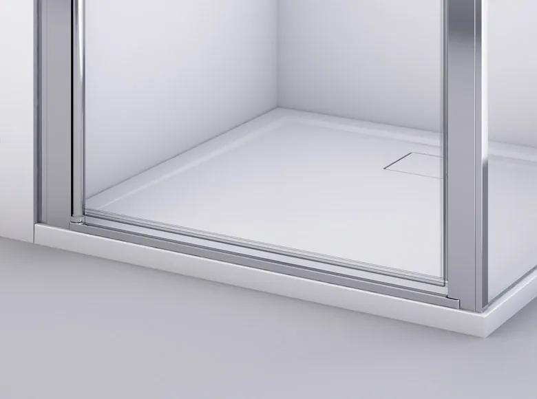 Sanswiss DIVERA D22T1 jednokřídlé sprchové dveře 90 cm Šířka: 900 mm, Profil: Aluchrom, Sklo: Hladké čiré